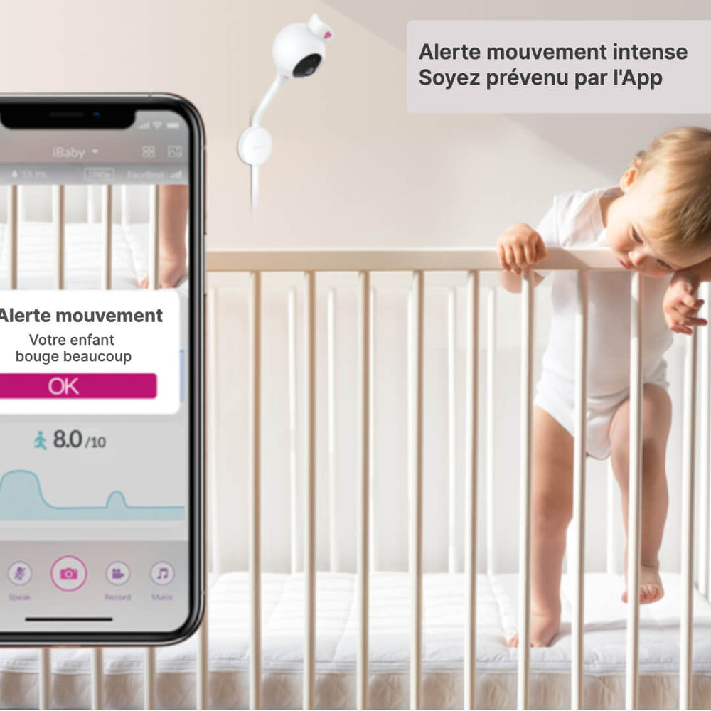 Smart Babyphone iBaby i2 avec app détection respiration mouvement